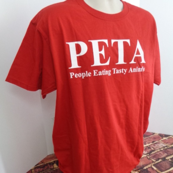 Fruit of the Loom | Shirts | Peta People Eating Tasty Animals Red Mens ...